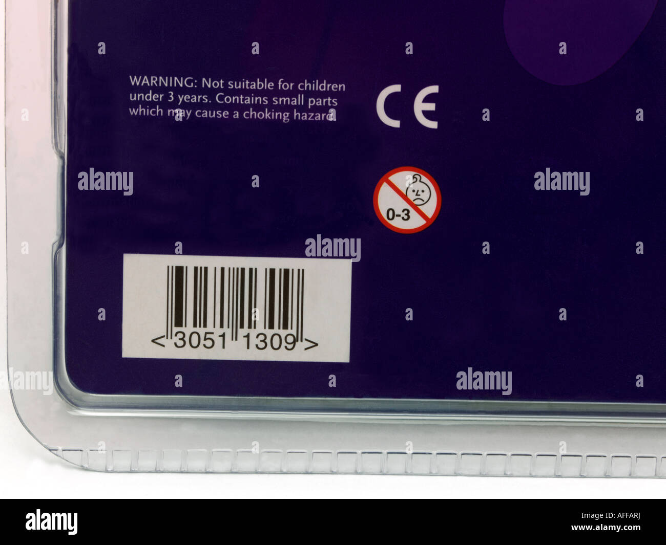 Warning Sign Not Suitable for Children Under Three Years Stock Photo ...