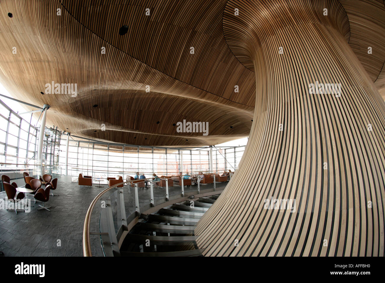 Inside the National Assembly for Wales building Stock Photo - Alamy