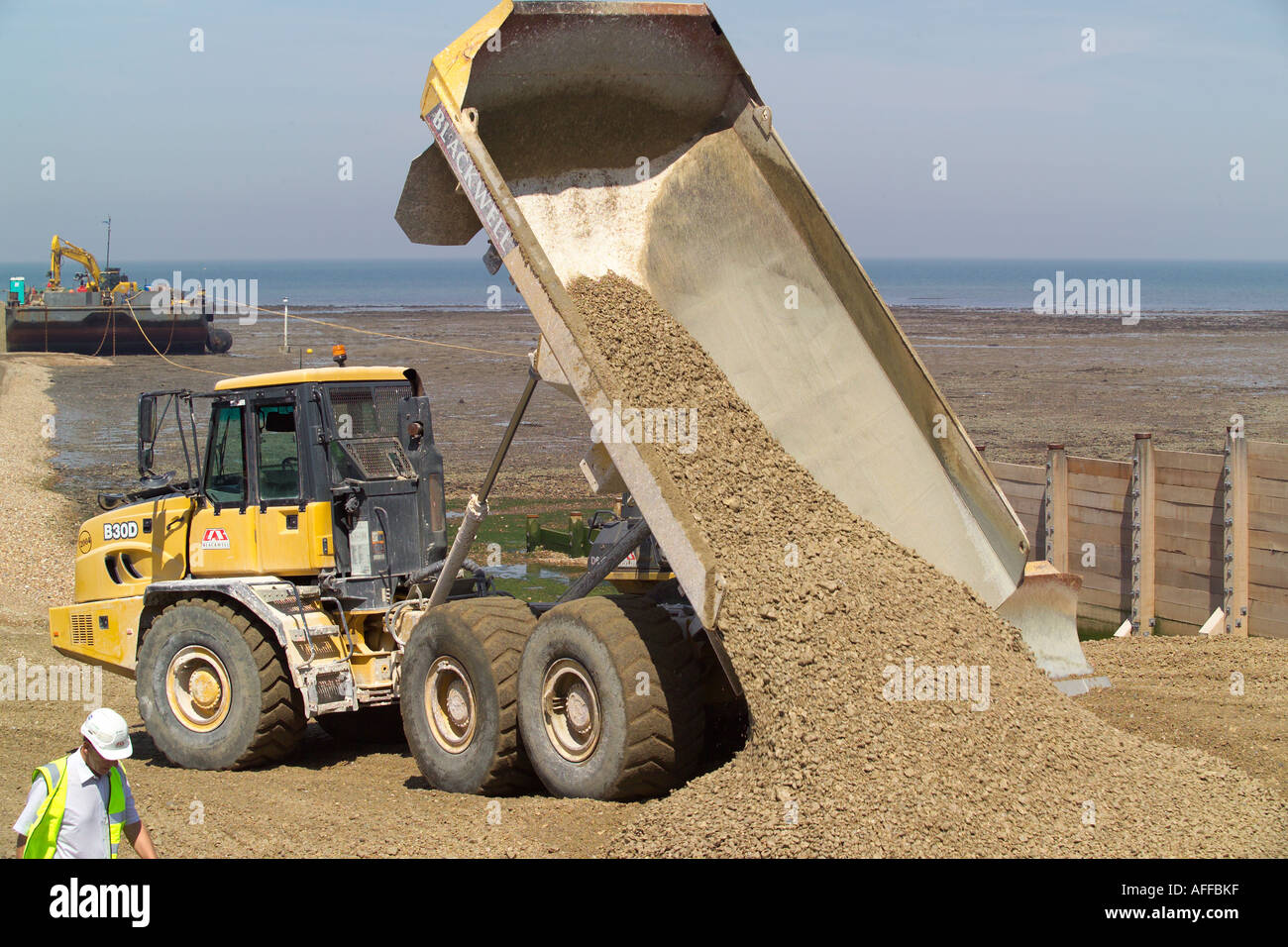 Sea defence building in whitstable kent Stock Photo - Alamy