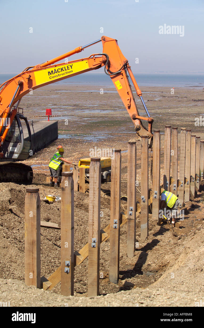 Sea defence building in whitstable kent Stock Photo - Alamy