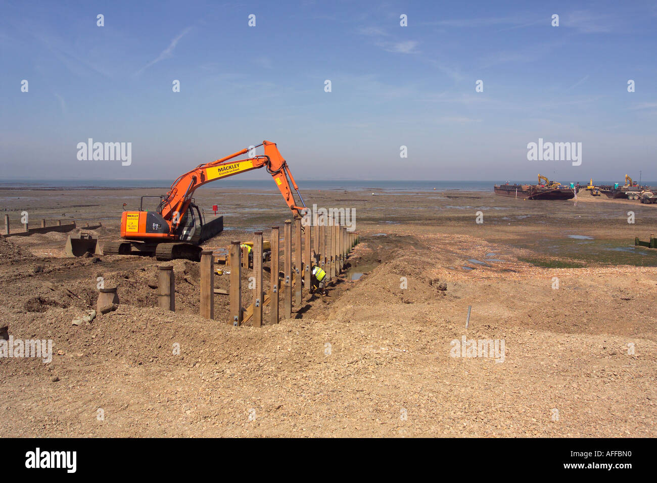 Sea defence building in whitstable kent Stock Photo - Alamy