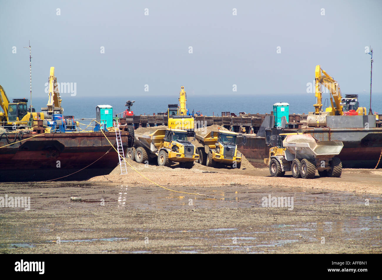 Sea defence building in whitstable kent Stock Photo - Alamy