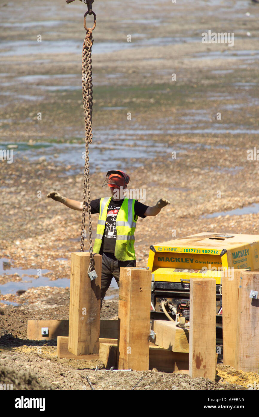 Sea defence building in whitstable kent Stock Photo - Alamy