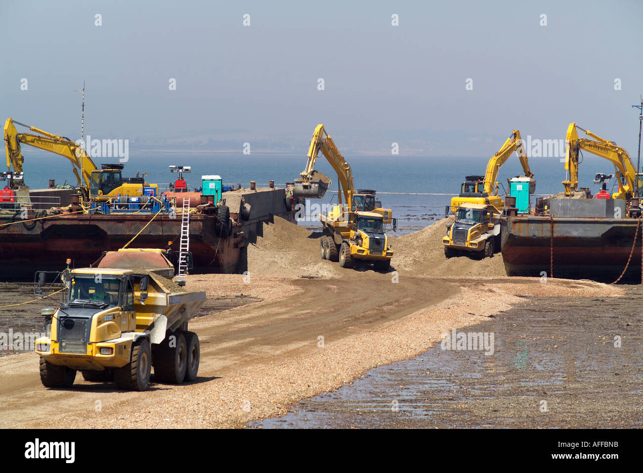 Sea defence building in whitstable kent Stock Photo - Alamy