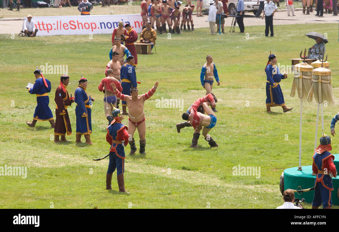eagle dance Naadam festival Mongolia Stock Photo - Alamy