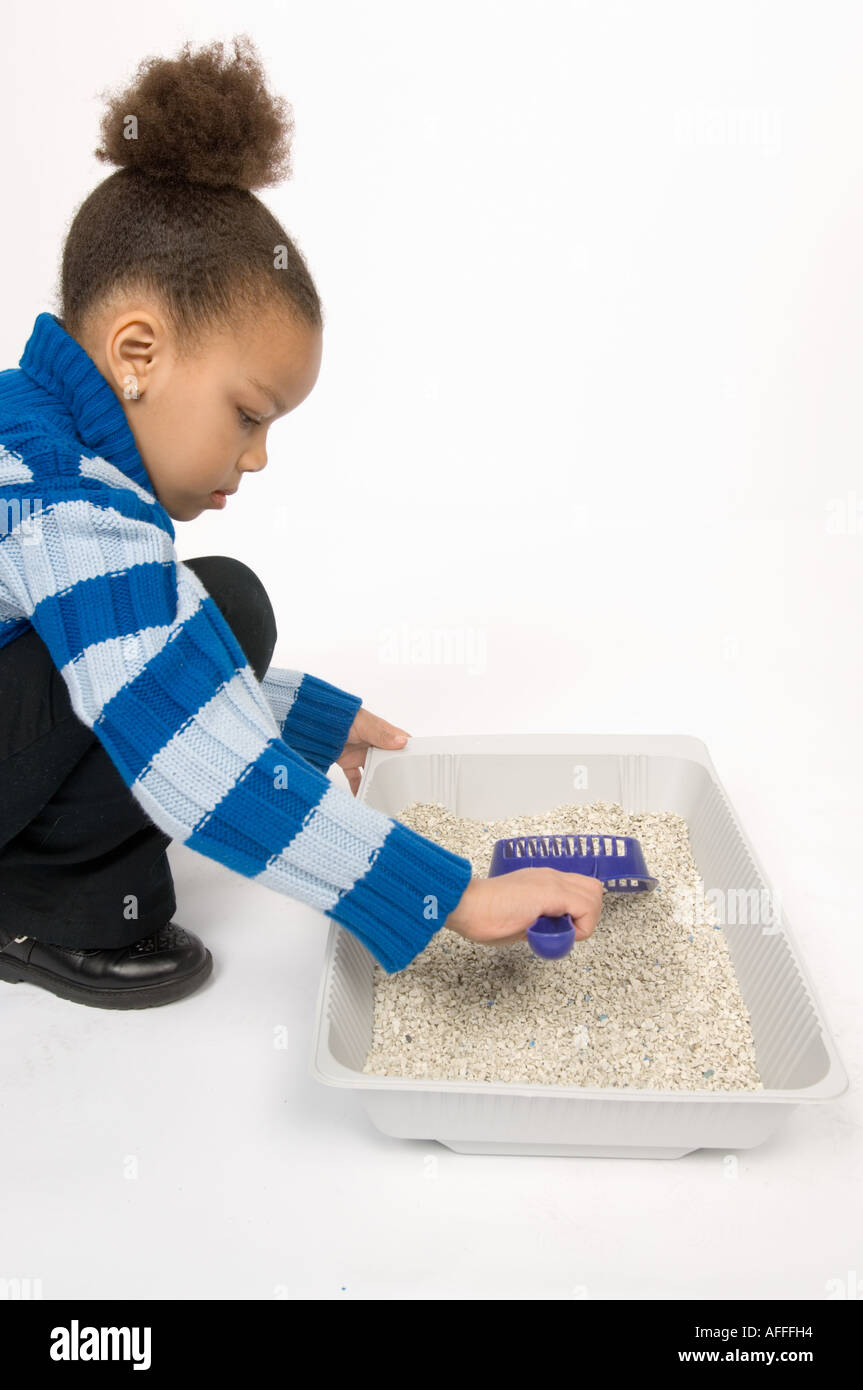 Girl Litter Box Stock Photo - Alamy