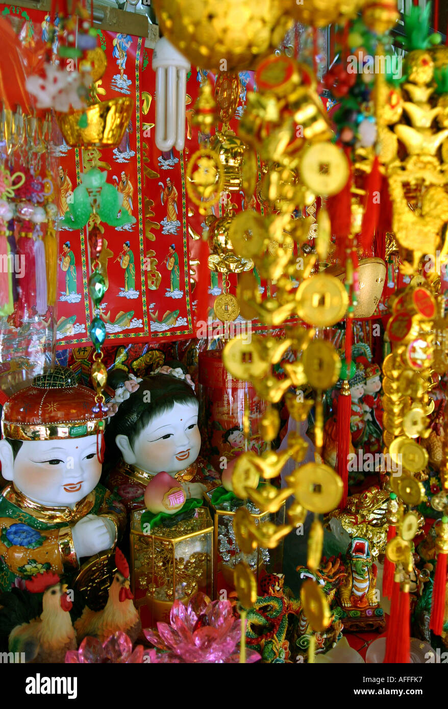 chinese charms, chinatown, bangkok Stock Photo - Alamy