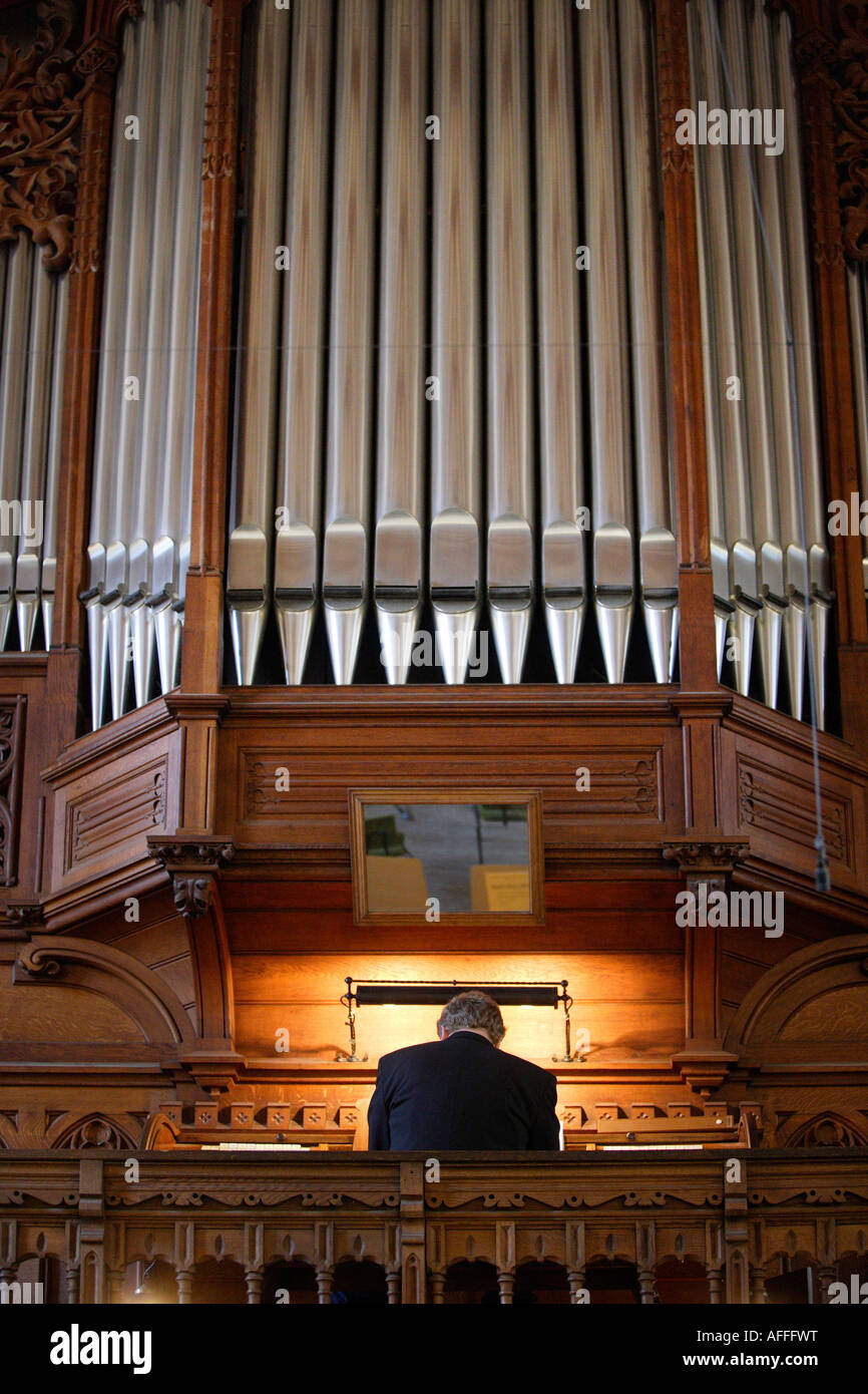 Organist in the church Thomaskirche Stock Photo - Alamy