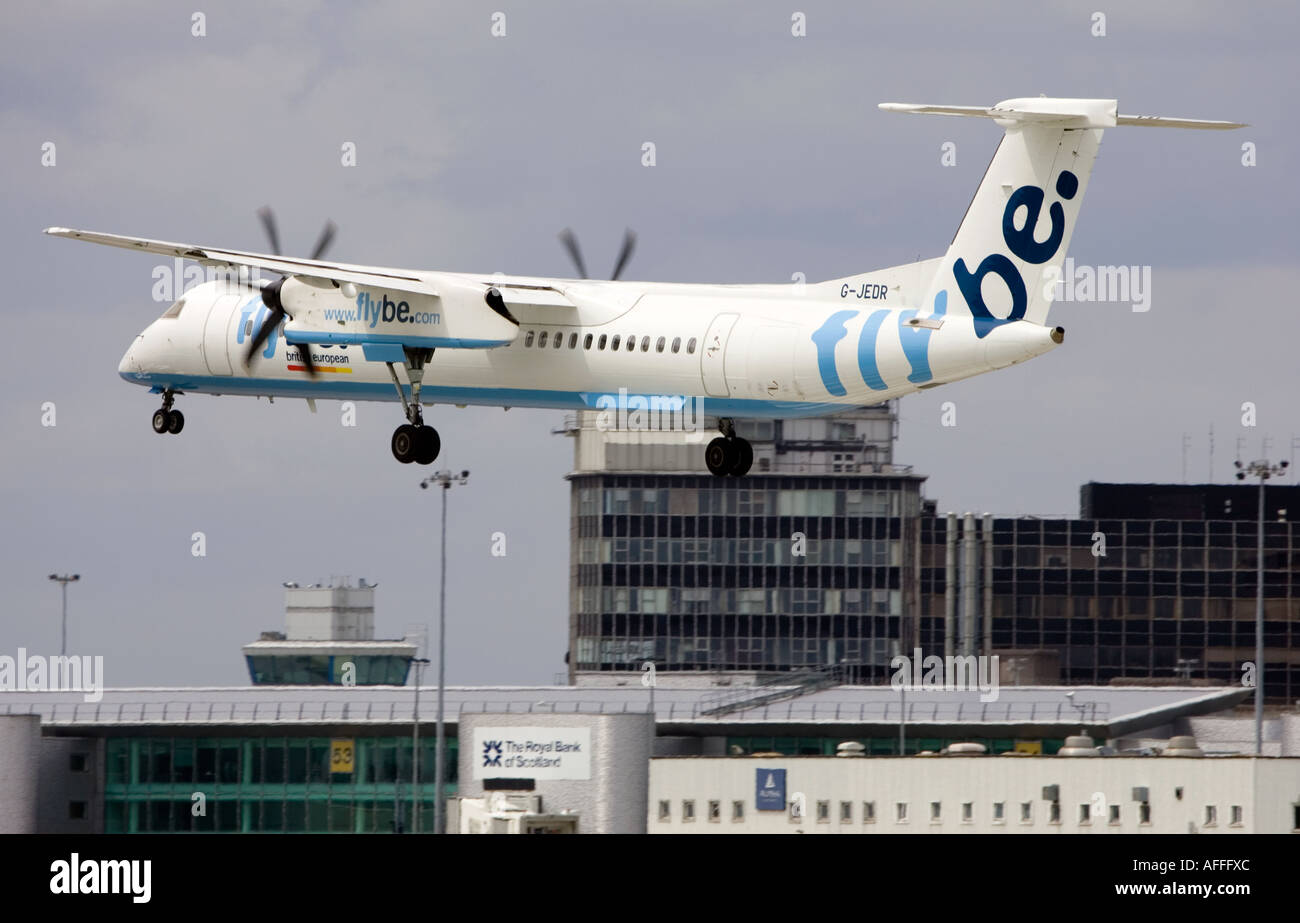 Flybe ATR 72 arriving at MAN Manchester Airport Stock Photo - Alamy