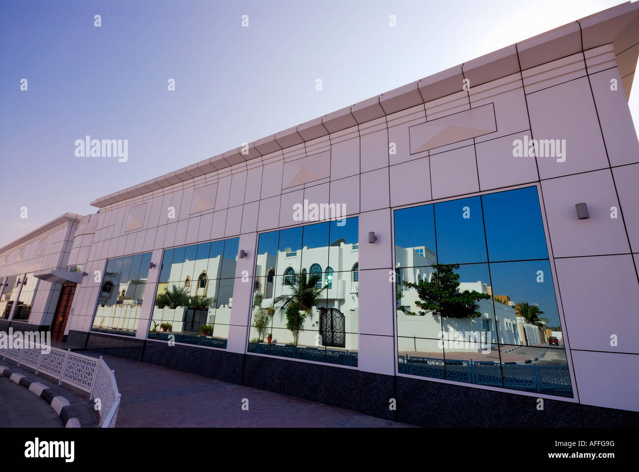 mirror reflection of luxurious residence near beach, Dubai, United Arab ...