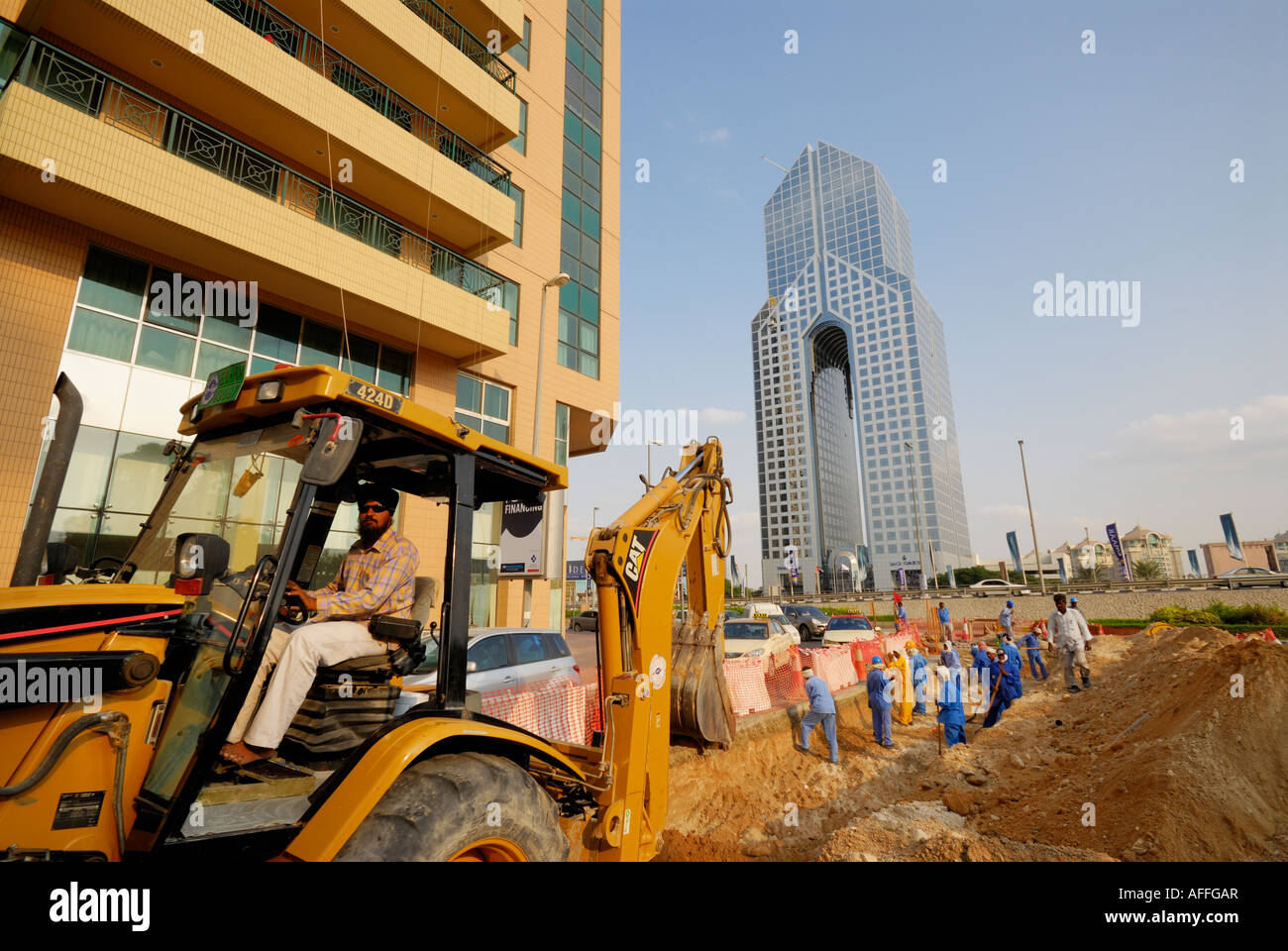construction site on Sheikh Zayed Road, Dubai City, United Arab ...