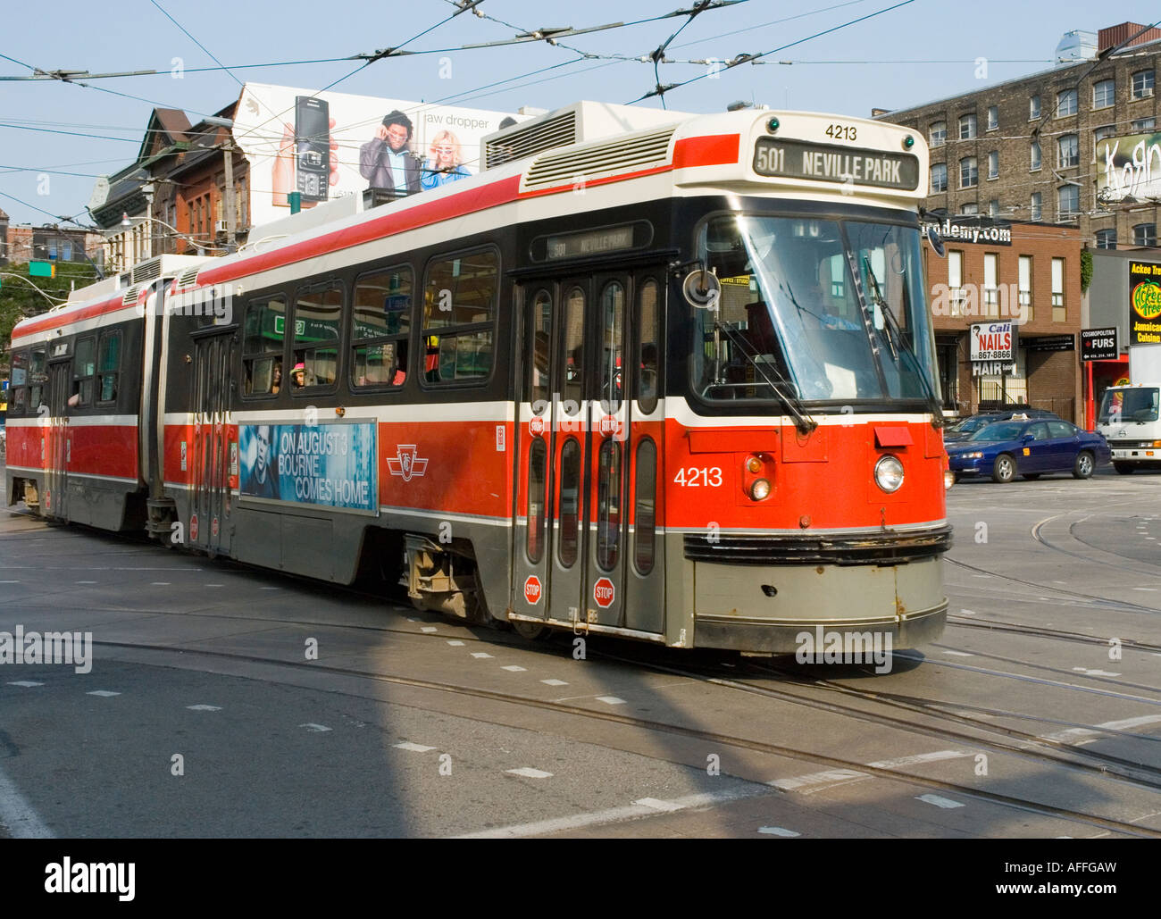 A tram on the streets of Toronto Ontario Canada Stock Photo - Alamy