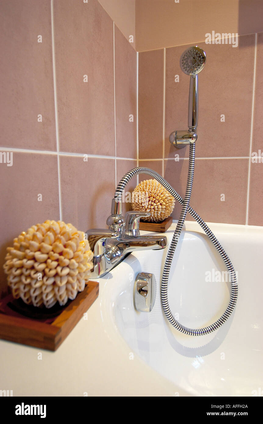 Bath with fitted shower hi-res stock photography and images - Alamy