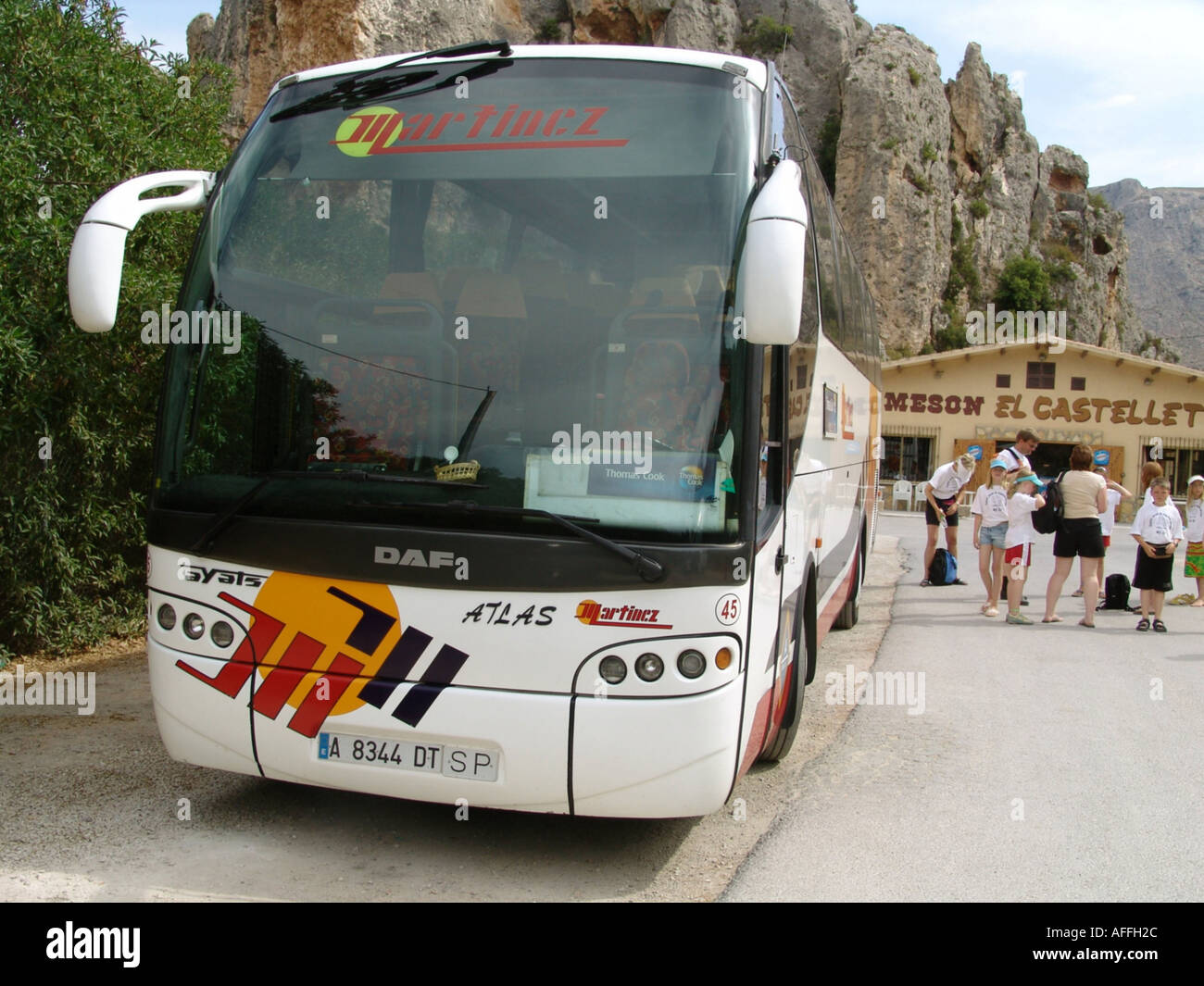 Tourist coach in Costa Blanca Spain 2005 Stock Photo - Alamy