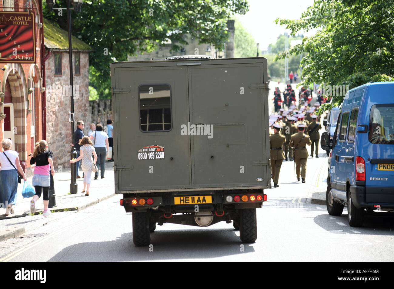 Military Ambulance rear view 002 Stock Photo - Alamy