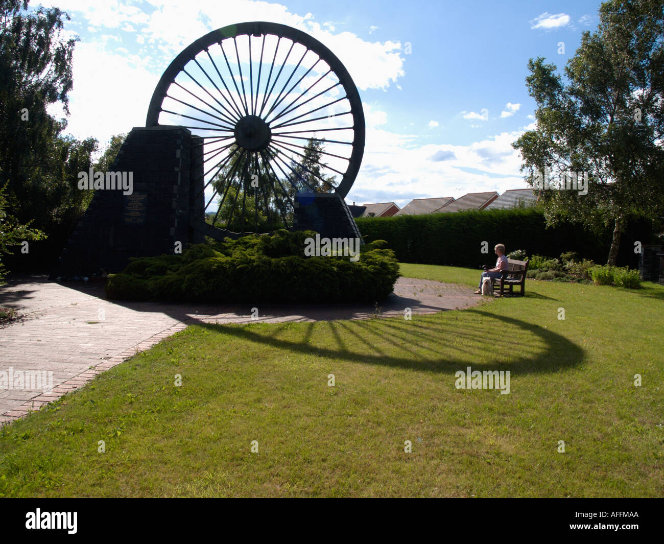 Mine Wheel Memorial Stock Photo - Alamy