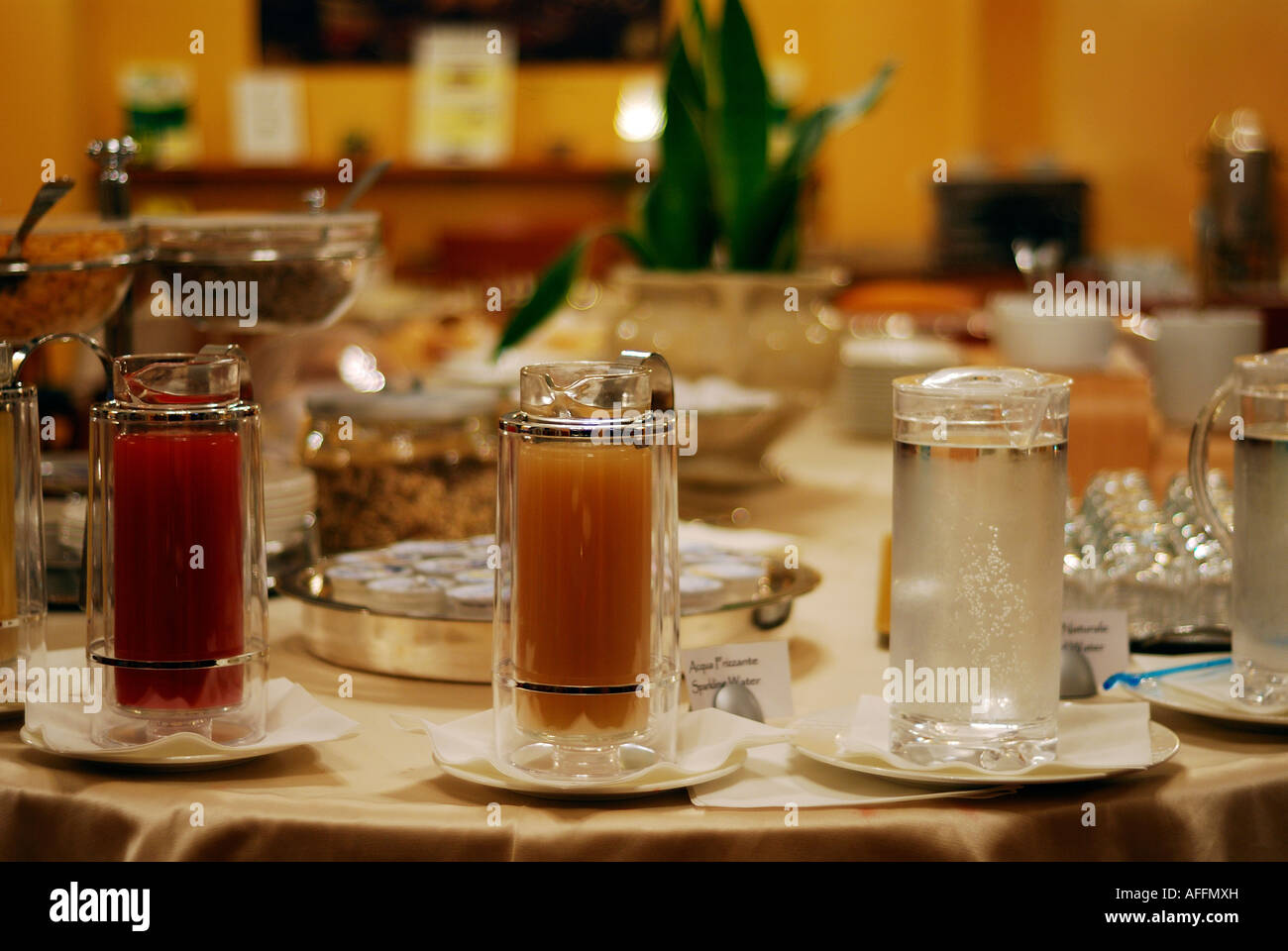 buffet breakfast at 4 star italian hotel Stock Photo - Alamy