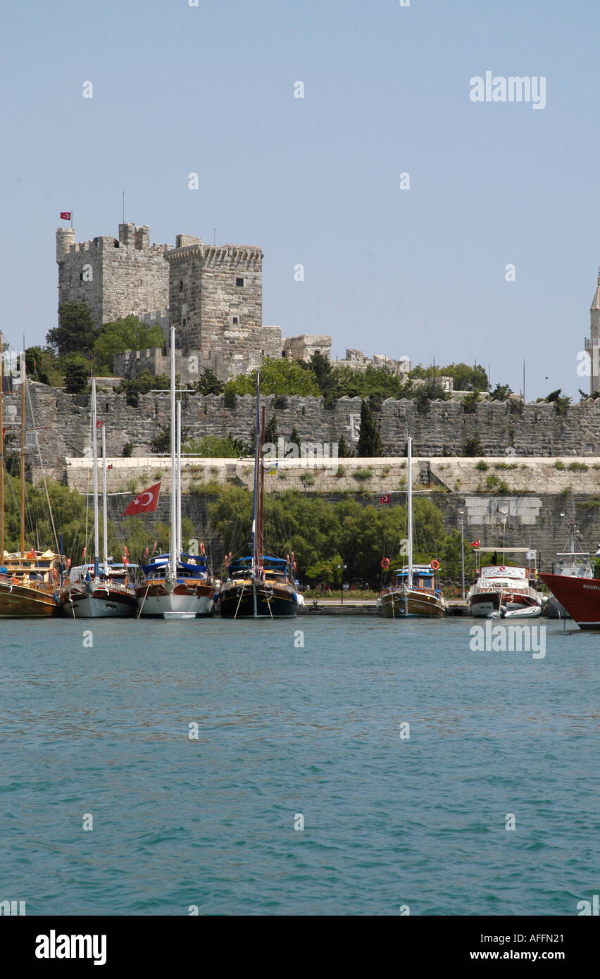 Boats and sailing ships in Bodrum harbour in Turkey Stock Photo - Alamy