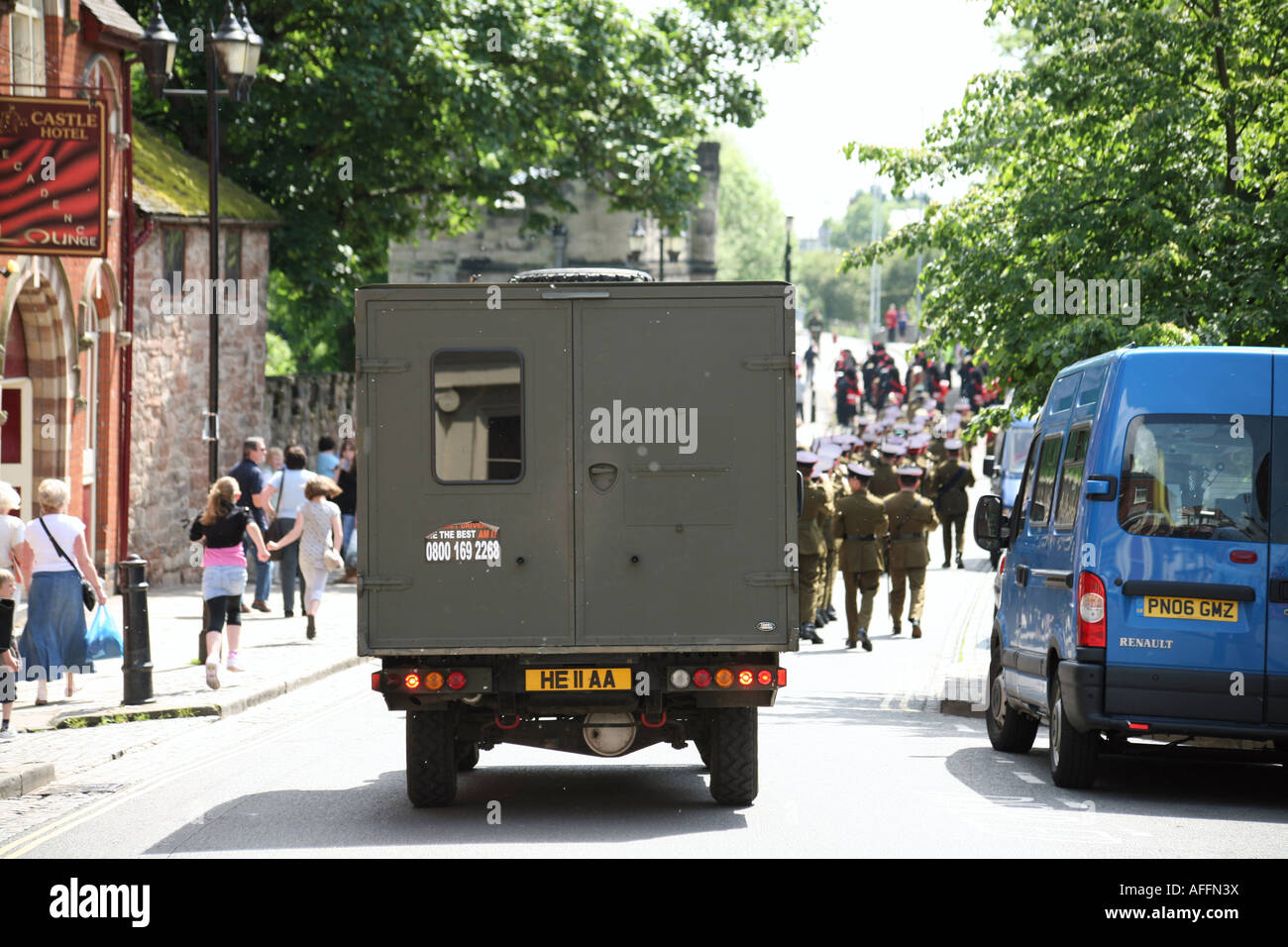 Military Ambulance rear view 003 Stock Photo - Alamy
