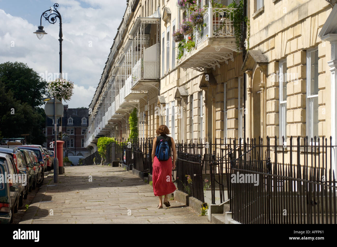 Georgian street with West Mall Clifton Bristol England Aug 2005 Stock ...