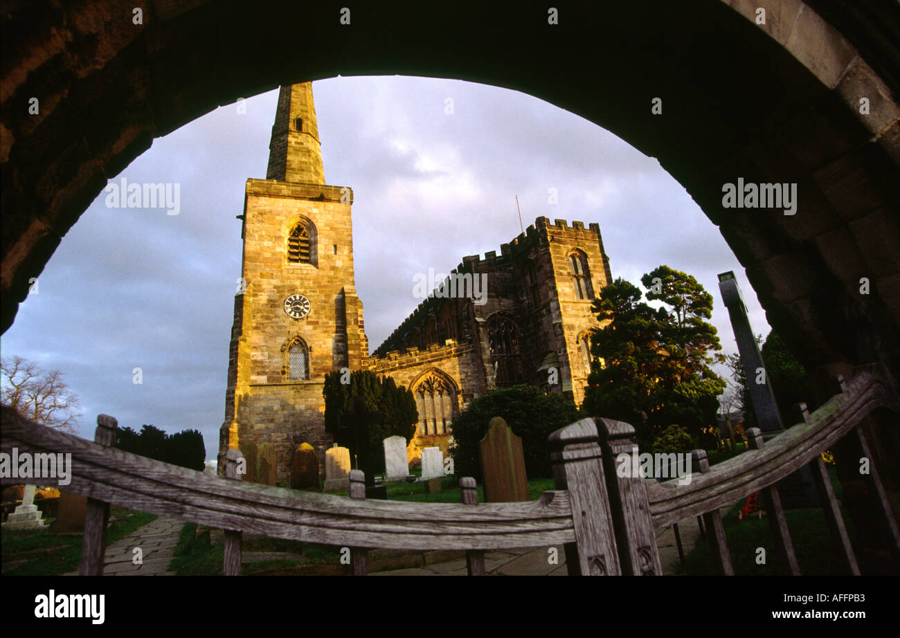 Cheshire Astbury village Saint Marys Church Stock Photo - Alamy