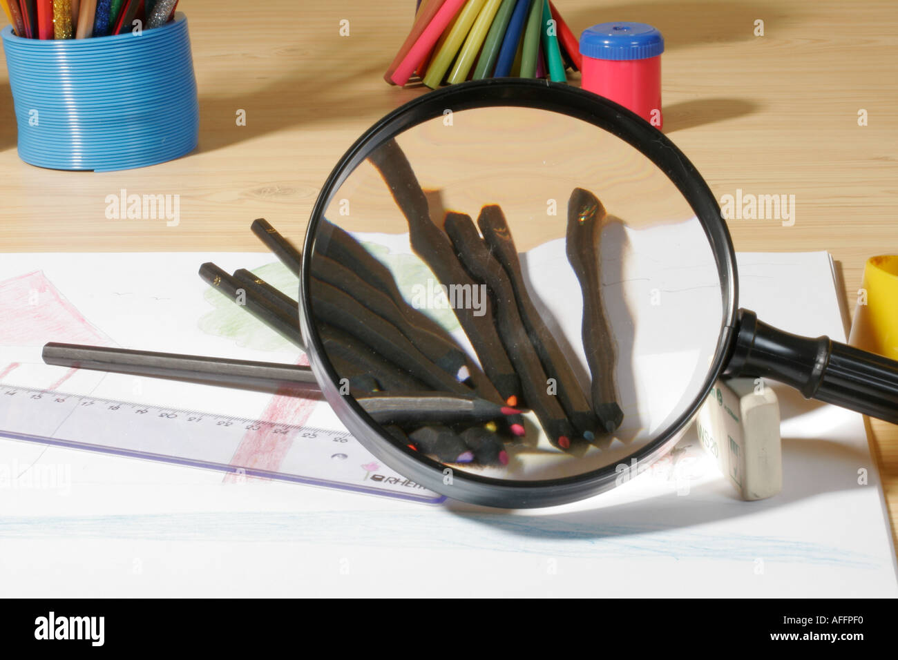 Pencil distortion hi-res stock photography and images - Alamy