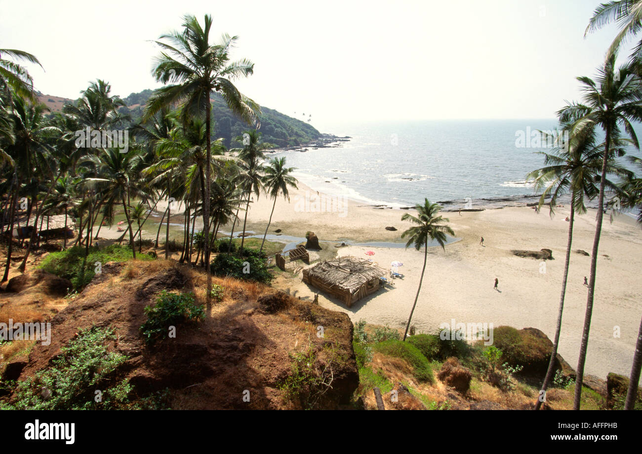 India Goa Vagator beach Stock Photo - Alamy