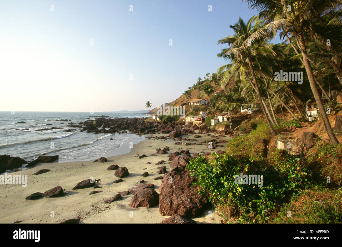 India Goa Arambol middle beach Stock Photo - Alamy