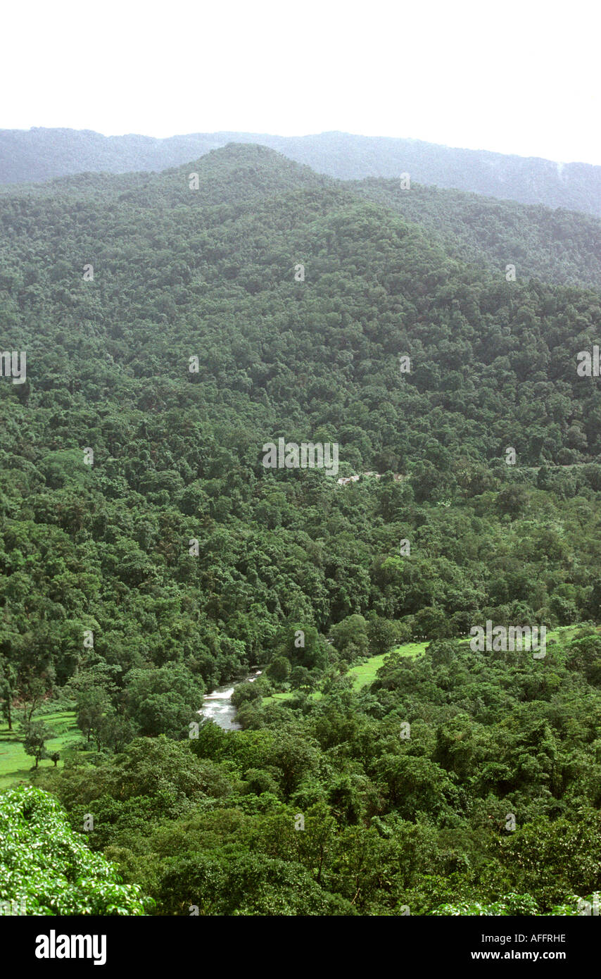 India Karnataka western hills elevated landscape Stock Photo - Alamy