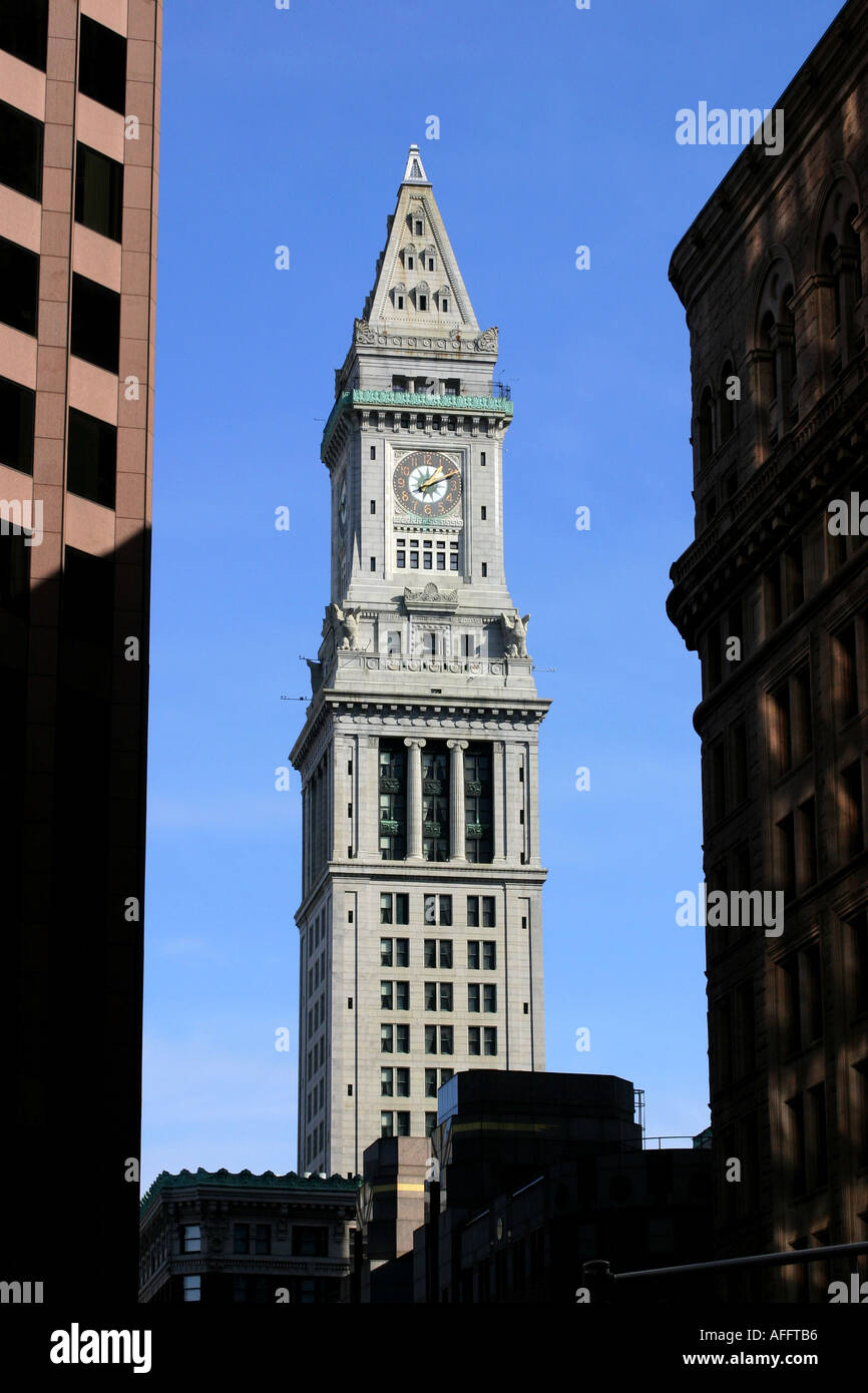 The Custom House Tower in downtown Boston Massachusetts Stock Photo - Alamy