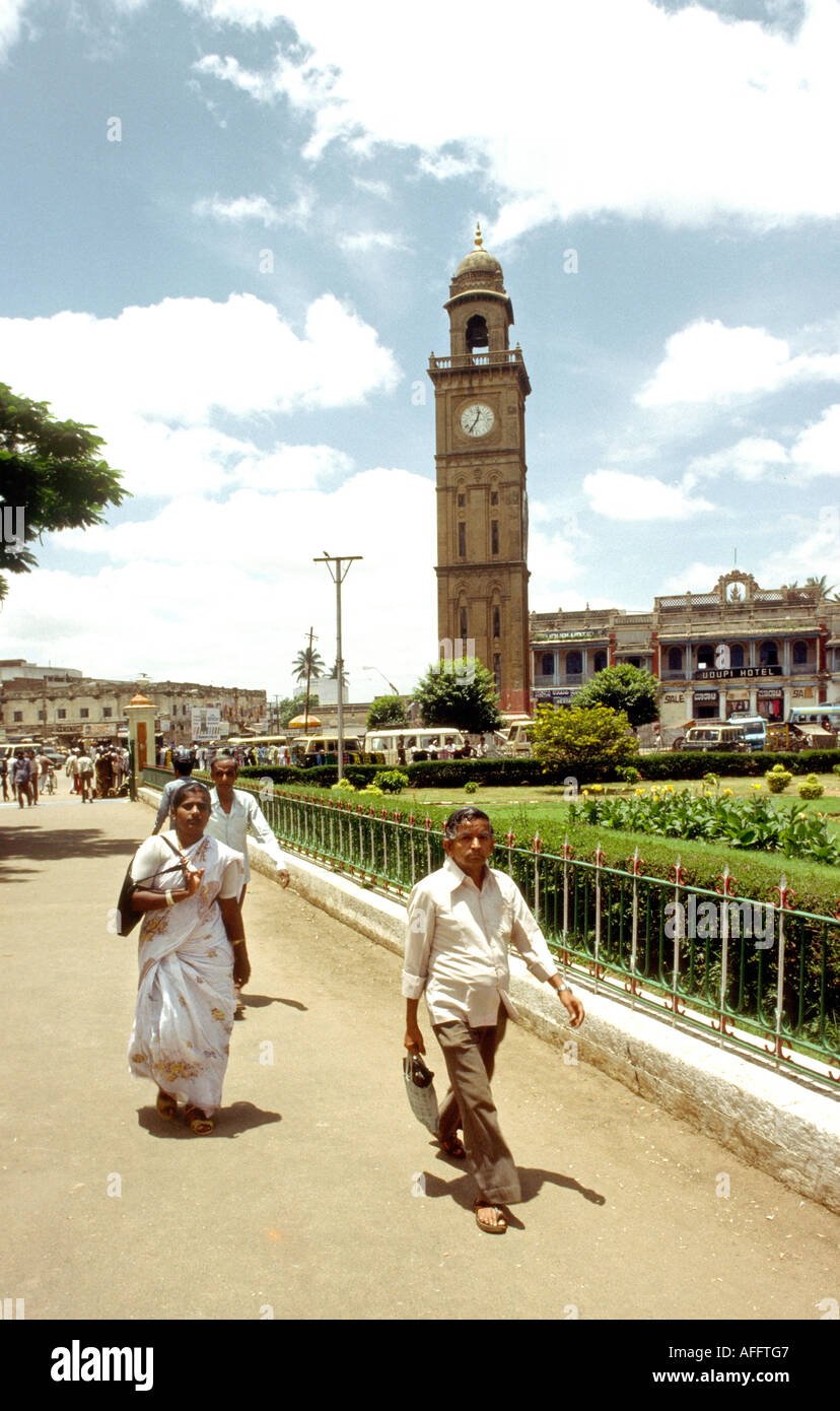 India Karnataka Mysore Clock Tower Square Stock Photo - Alamy