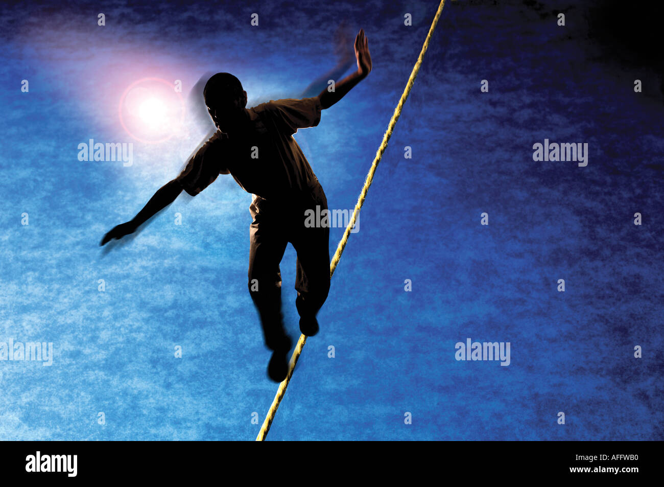 Walking tightrope hi-res stock photography and images - Alamy