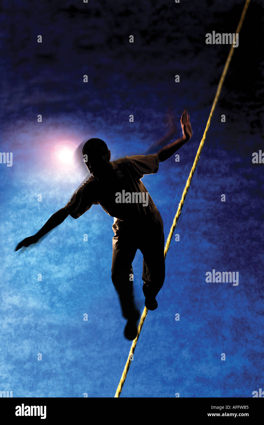 Tightrope walking circus hi-res stock photography and images - Alamy