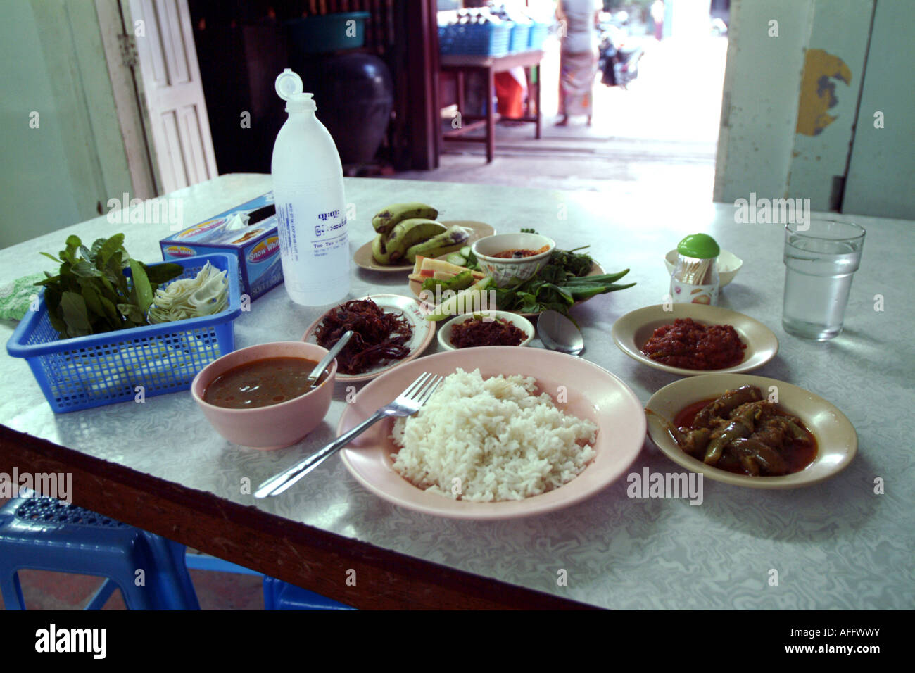 A traditional Burmese curry in a restaurant in Mandalay Stock Photo - Alamy