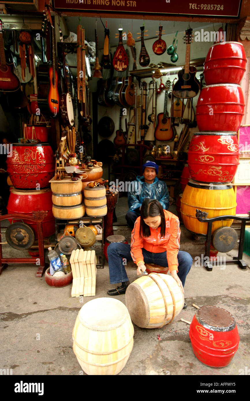 Musical instrument shop old quarter hanoi hi-res stock photography and ...