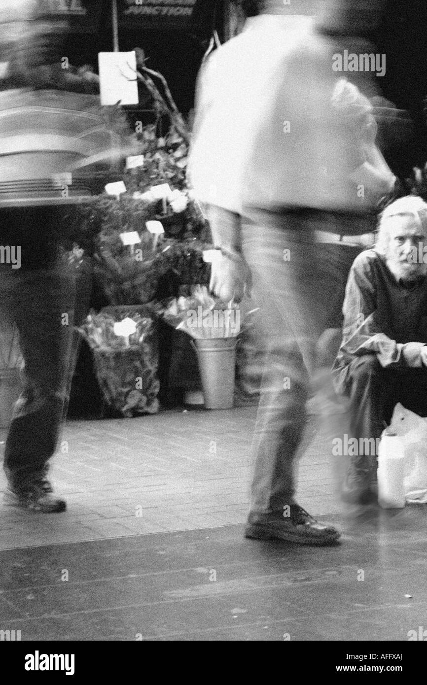 Homeless man looking at the camera Stock Photo - Alamy