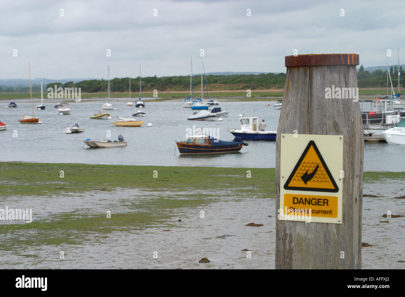 Sign warning strong current hi-res stock photography and images - Alamy