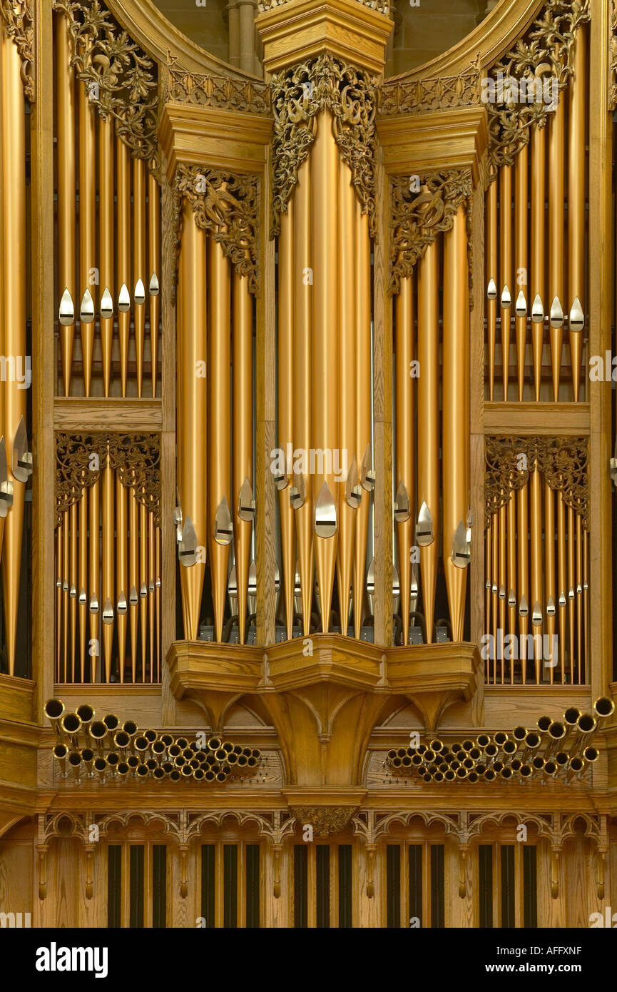 The large church organ of Lancing College Chapel, Sussex, UK Stock ...