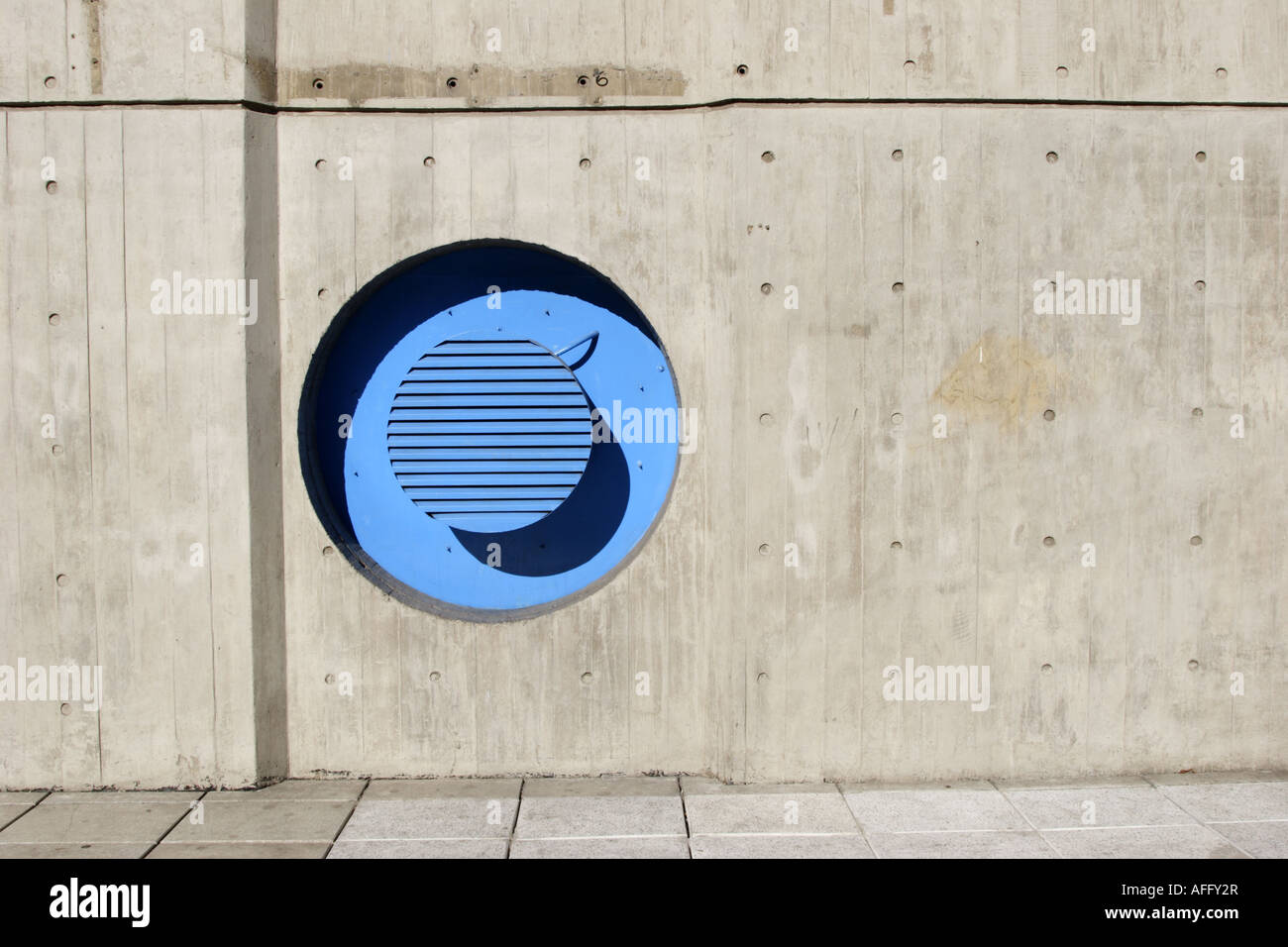 at the National Public Library: ventilation unit in the wall Stock ...