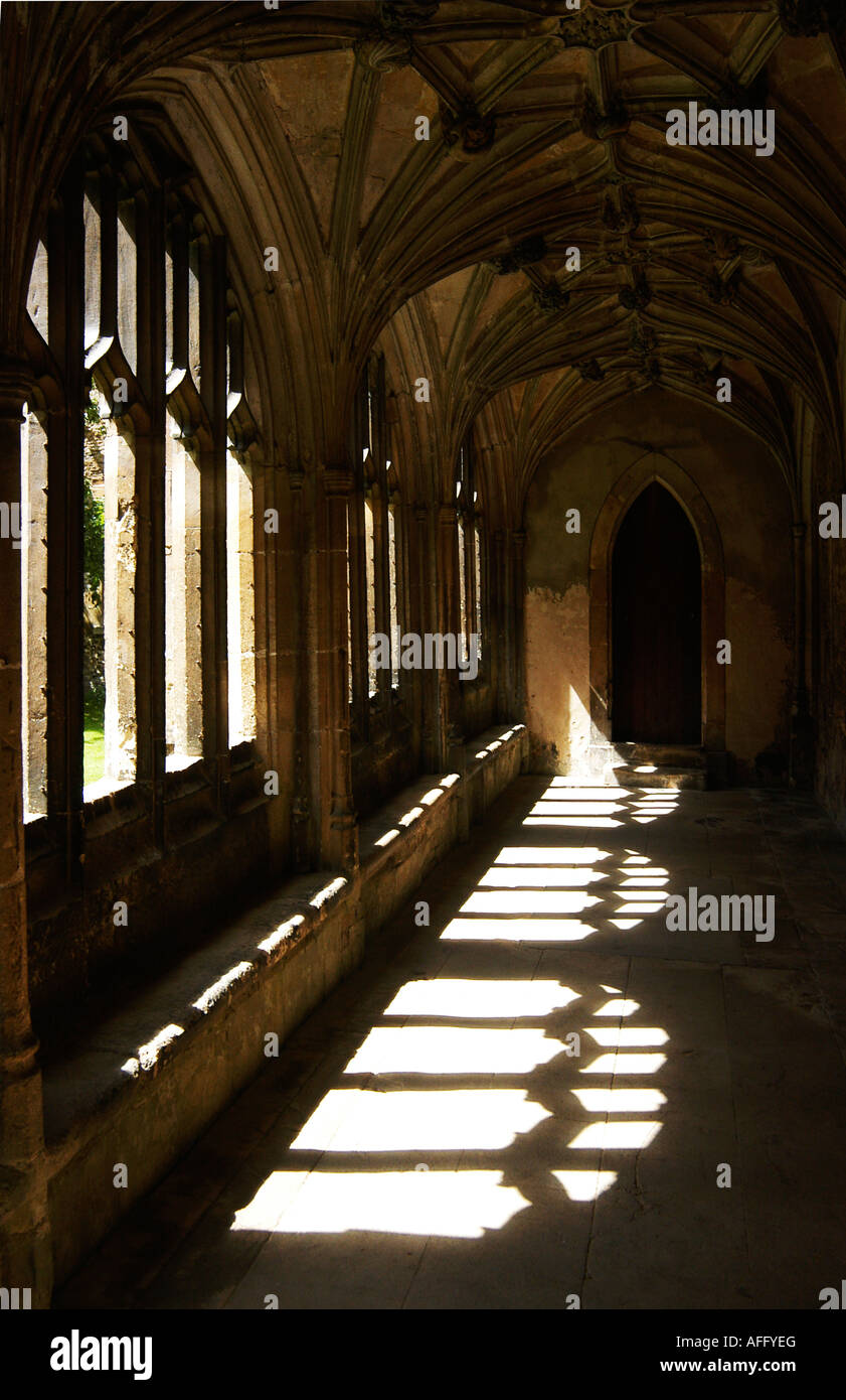 Cloisters at Laycock Abbey Stock Photo - Alamy