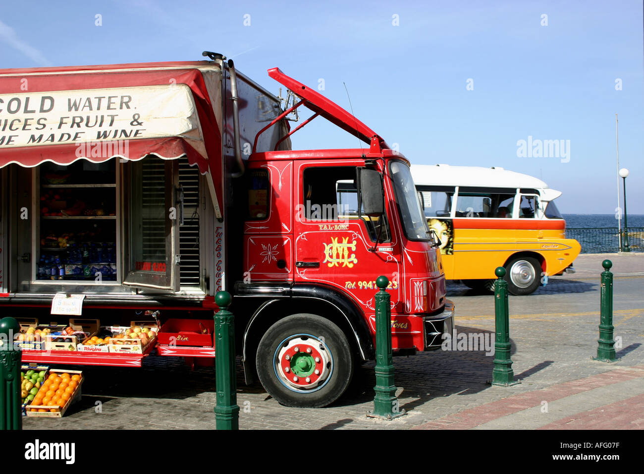 Malta Fruit Vegetables Car Obst Gemuese Wagen Van Bus Stock Photo - Alamy