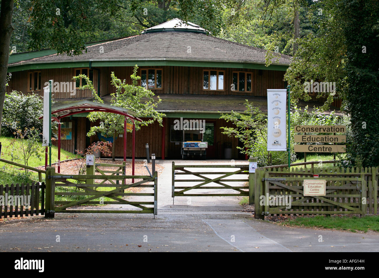 Conservation and Education Centre at Marwell Zoo, Hampshire, UK Stock ...