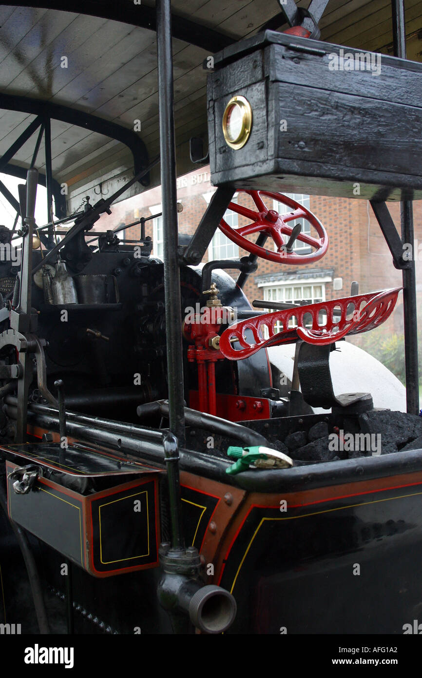 steam engine driving position seat cab Stock Photo - Alamy