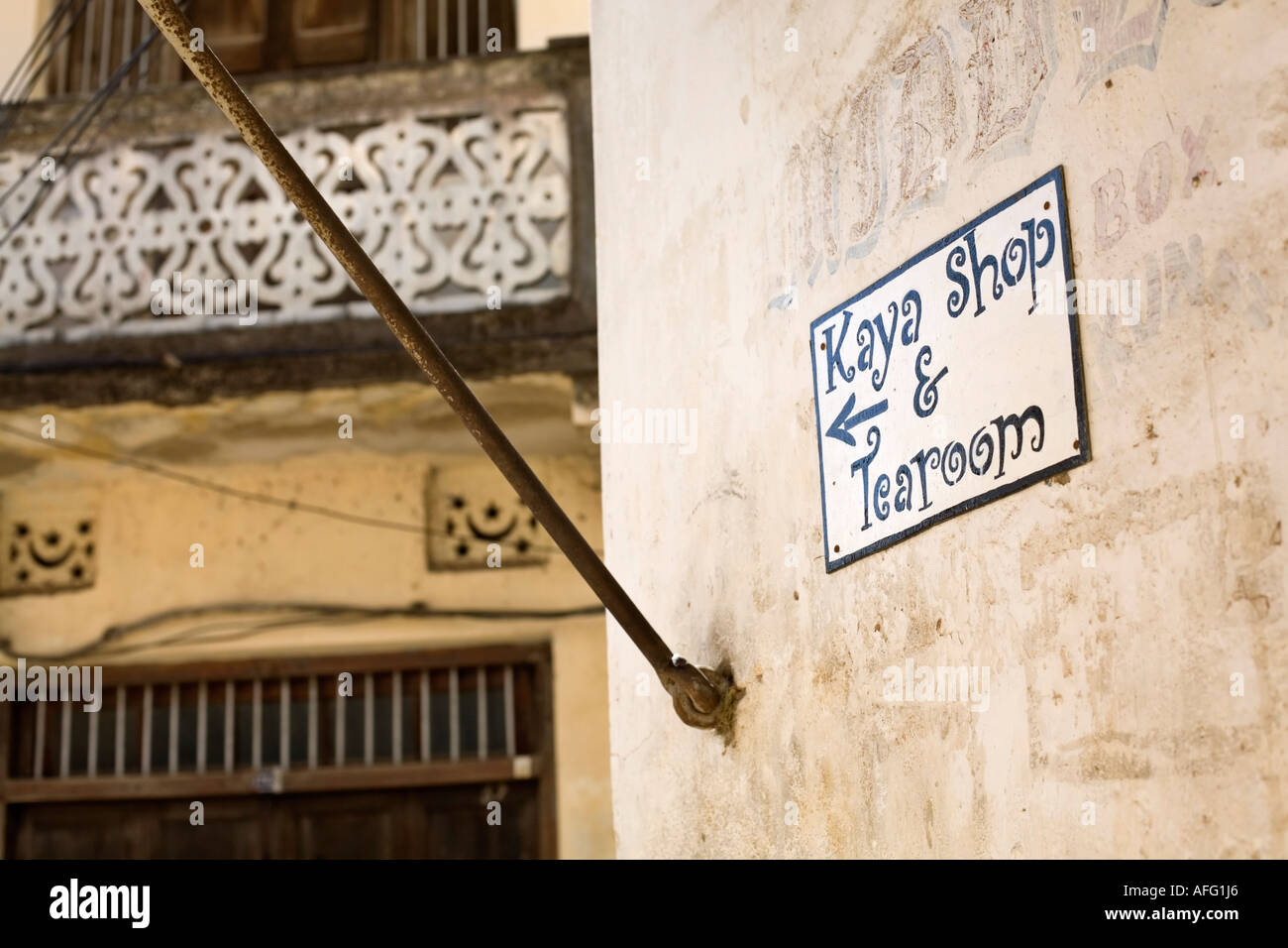 Kaya Shop sign in Stone Town, Zanzibar Stock Photo - Alamy