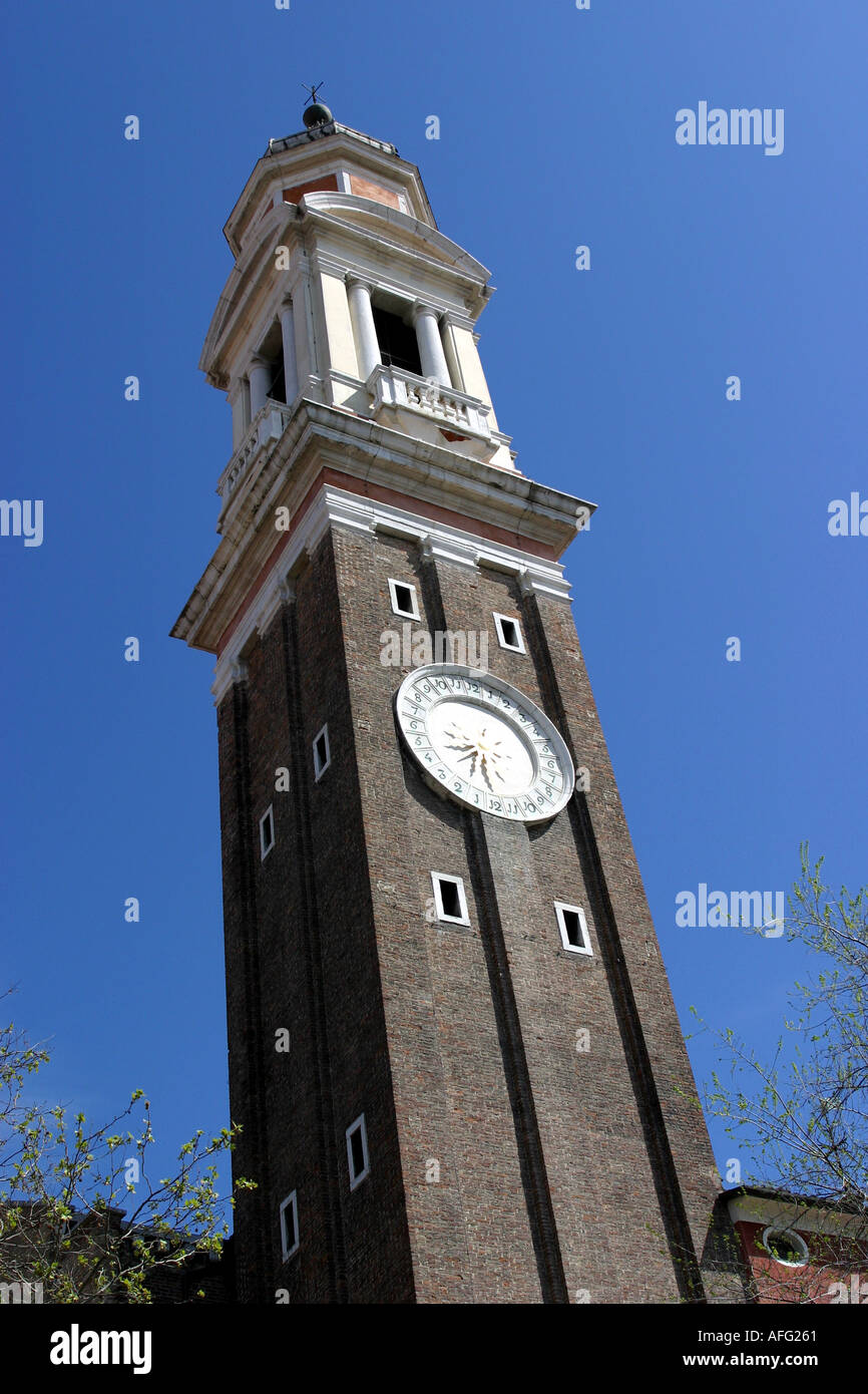 Italian 24hr clock tower ancient Stock Photo - Alamy