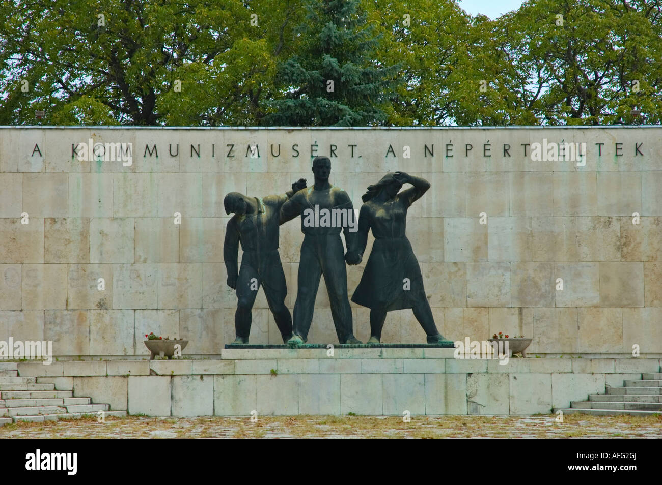 Pantheon of the Working Class Movement monument in Kerepesi Cemetery in central Budapest Hungary ...