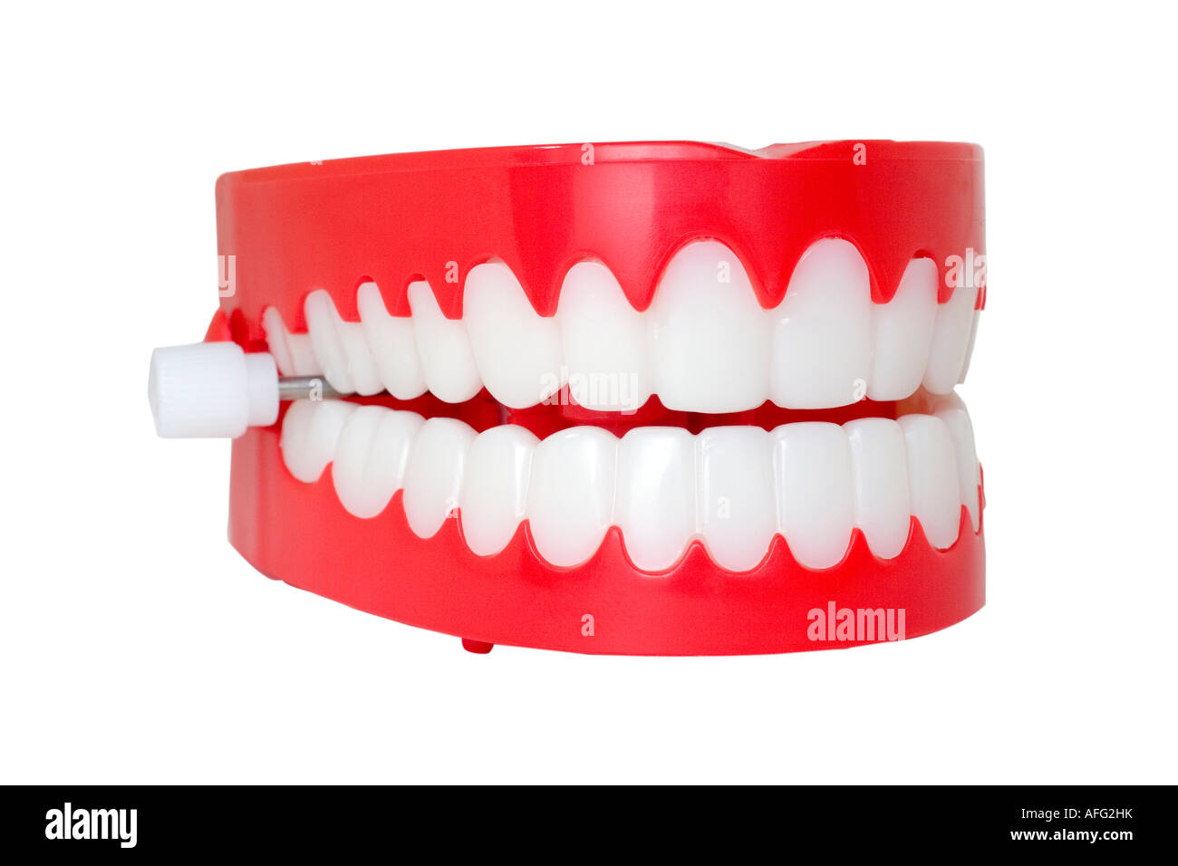 Chattering Teeth On White Background Stock Photo - Alamy