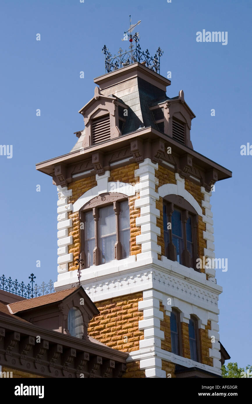 Close up of a tower on a victorian house Stock Photo - Alamy