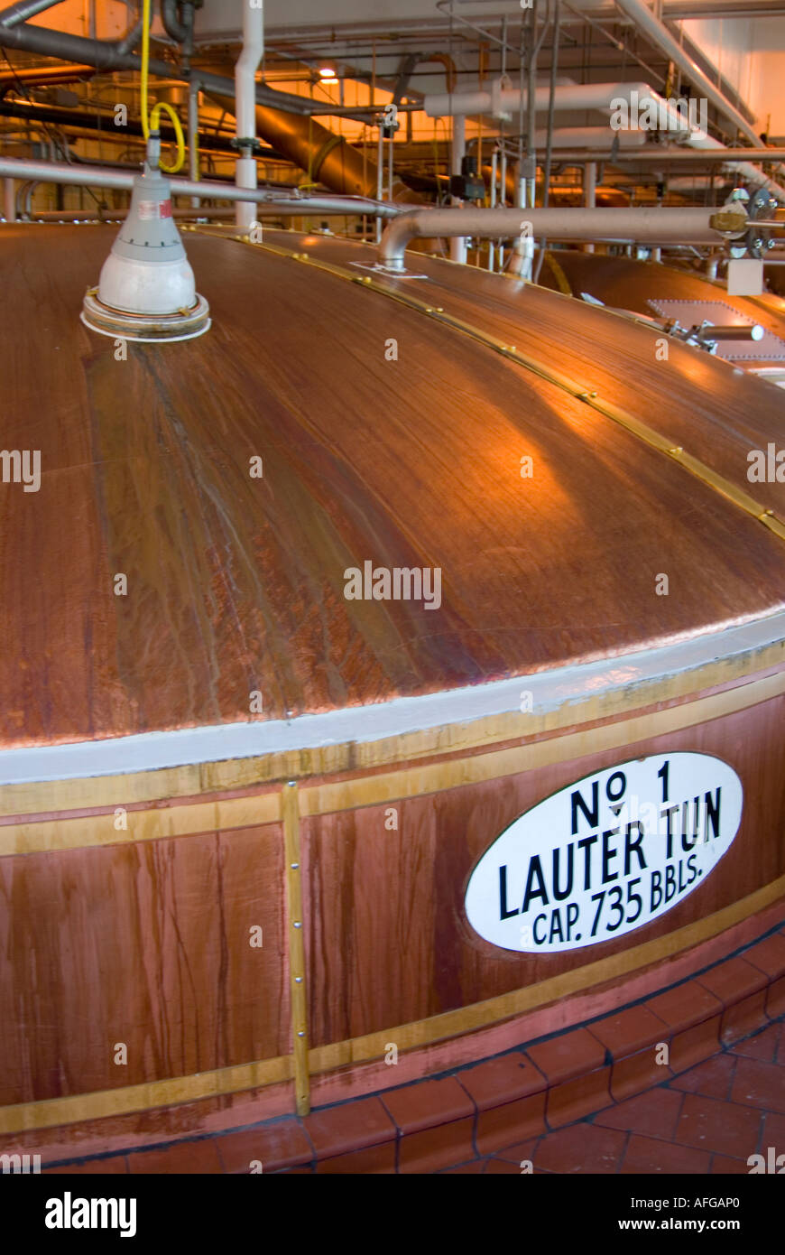 Miller Brewery Lauter Tun Stock Photo - Alamy