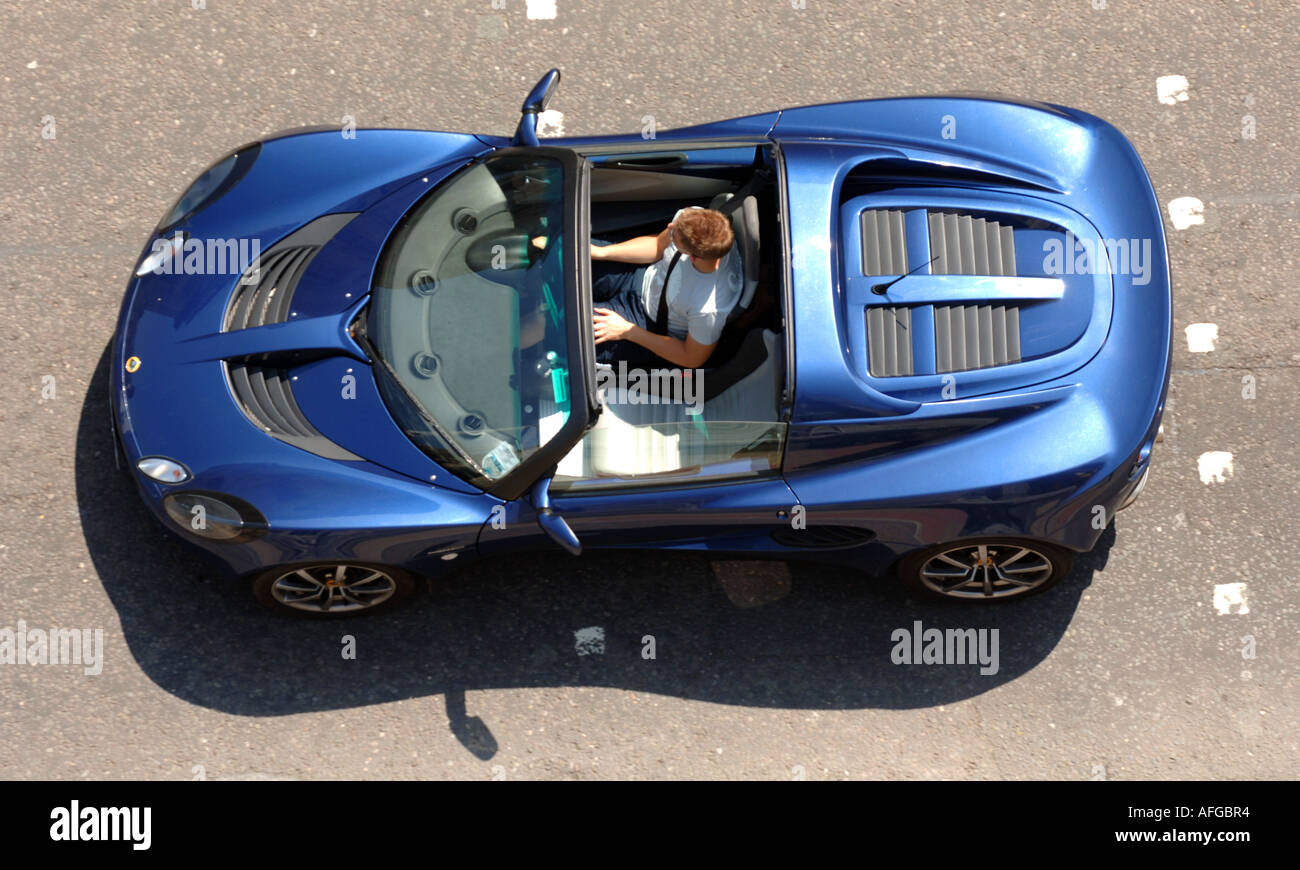 Convertible sports car viewed from above Stock Photo - Alamy